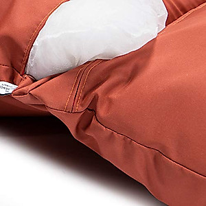 LeisureMod Hanging 2 Person Double Egg Swing Chair Cushion (Dark Orange)