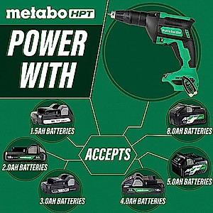 Metabo HPT Cordless 18V MultiVolt™ Drywall Screw Gun | Tool Only - No Battery | Lifetime Tool Warranty | W18DAQ4