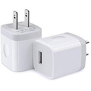 One Port Wall Charger,2 Pack Ehoho 1A Single Port USB Charging Block Cube Compatible Samsung Galaxy A54 A14 S23 S22 S21 FE A13 A53,iPhone 14 13 12 11 XR XS Max 8/7/6S Plus SE/5S,LG, HTC,Sony,Motorola
