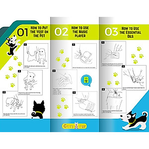 CozyVest® Dog Anxiety Vest 3-in-1 Music & Aromatherapy Shirt, Relaxing Sound & Essential Oils Jacket, Fireworks Thunder Separation & Thunderstorm Canine Stress Relief Coat (Gray, XXS [Up to 7 Lbs])