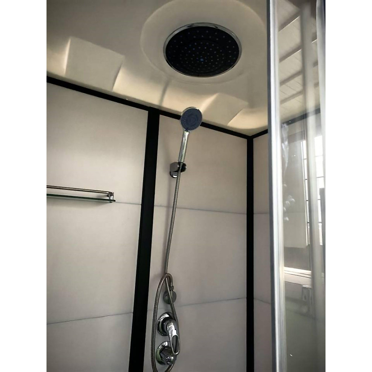 20FT Tiny House to Live in, Portable Prefab House with 2 Bedroom,1 Fully Equipped Bathroom and Kitchen, Prefabricated Container House for Adult Living, Foldable Mobile Home with Steel Frame