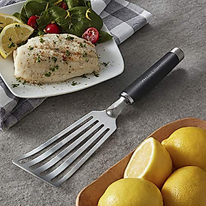 KitchenAid Gourmet Stainless Steel Flex Turner, One Size, Black