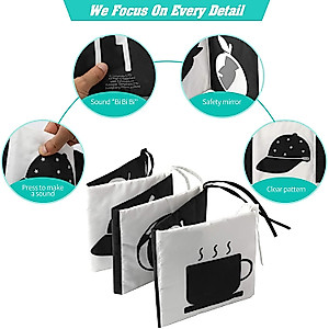 Baby Soft Book Cloth Books, Early Education Cot & Pram use Toys for Babies, Infant Books Bath Book Best Tummy-Time Christmas Toys Gifts for 0-3 3-6 6-9 12-18 Months 1-2 Year Old Boys Girls