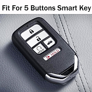 2Pcs Coolbestda Leather Keyless Remote Entry Cover Accessories Protector Holder Case for 2017 2018 2019 2020 2021 Honda Accord Civic CR-V CRV Pilot EX-L Touring Premium A2C81642600
