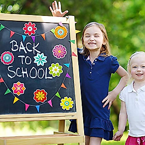 45 Pieces Spring Flower Cutouts Mini Retro Flower Cutouts Springtime Cut-Outs for Bulletin Board Classroom School Party Decoration