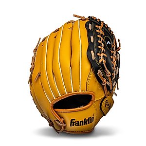 Franklin Sports Baseball and Softball Glove - Field Master - Baseball and Softball Mitt , 12" - Trapeze Web, Tan