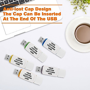 Paintechz Custom USB Flash Drives Bulk 50 Pack, Personalized Thumb Drives with Your Company Logo - Customizable Text - 512MB