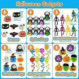 154pcs Halloween Party Toys Assortment for Kids, Halloween Stuff Bulk Goodies Toys for Party Supplies, Halloween Treats Non Candy Gifts School Classroom Carnival Prizes, Treasure Box Toy Chest