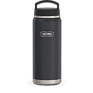 ICON SERIES BY THERMOS Stainless Steel Water Bottle with Screw Top Lid, 40 Ounce, Granite