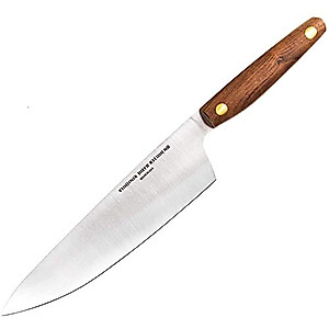 8 Inch Chef Knife - Made in USA - 420 High Carbon German Steel - Professional Sharp Knife made with American Black Walnut Wood Handle