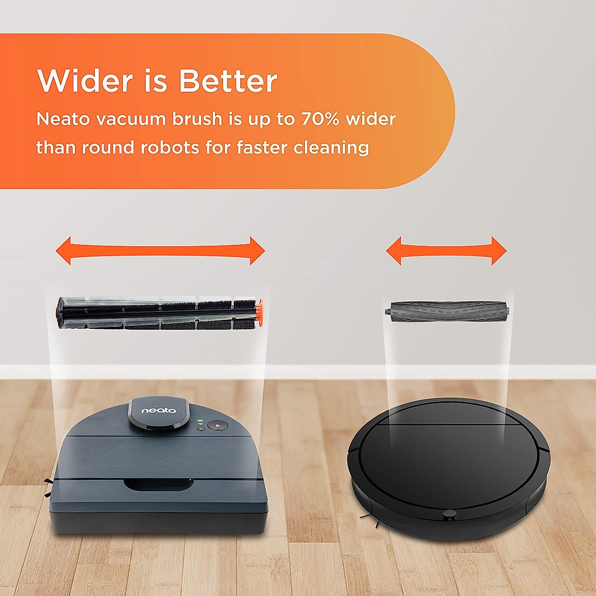 Neato D8 Intelligent Robot Vacuum Cleaner–LaserSmart Nav, Smart Mapping, No-Go Zones, WiFi Connected, 100-min runtime, Powerful Suction, Turbo Clean, Edges, Corners & Pet Hair, XXL Dustbin, Alexa