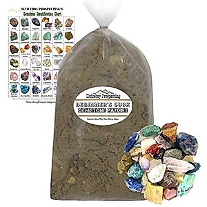 Gem Mining Rough Stone Mix | 8 POUNDS of Gemstone Paydirt | Guaranteed Gemstones | Mining Rock Dig Gem Dig