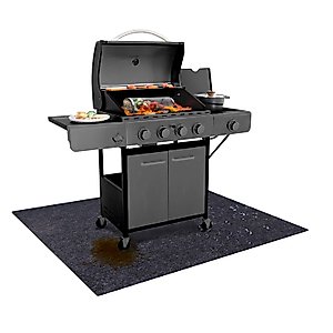 UBeesize 48x60 inch Under Grill Mat,Fireproof Flame Retardant Mat for Under Grill,Grill mats for Outdoor Grill Deck Protector,BBQ Mat for Under BBQ，Waterproof and Oil-Proof，Reusable