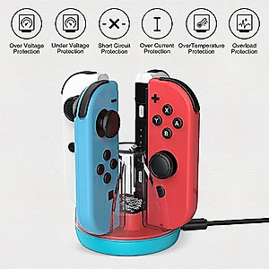 Switch Controller Charging Dock for Nintendo Switch/Switch OLED JoyCon,HEIYING Switch Controller Charger Dock Station for Switch Joy-Con,Portable Charging Stand Station with LED Indicator.