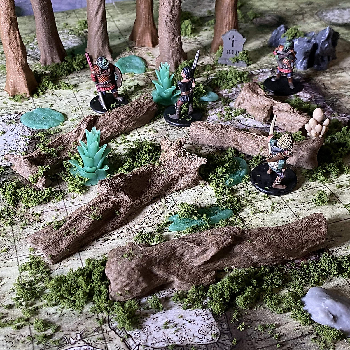 Extruded Gaming Fallen Swamp Trees