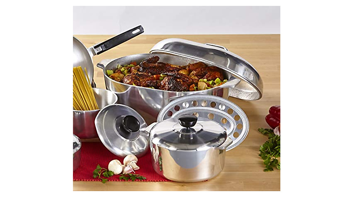 IMUSA Heavy Duty 13-Piece Cast Aluminum Cookware Set