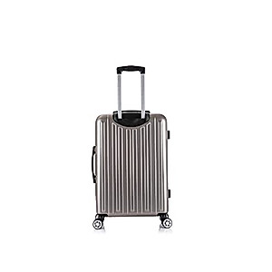 Rockland Paris Hardside Luggage with Spinner Wheels, Silver, 3-Piece Set (20/24/28)