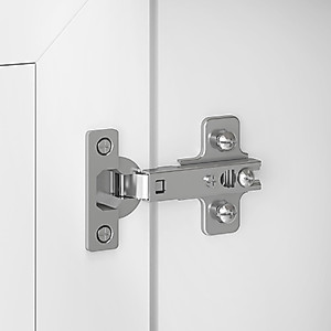 Bush Fairview 30.71-Inch Small Storage Cabinet with 3 Shelves, Shiplap Gray/Pure White (WC53696-03)