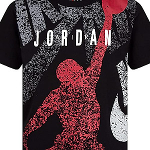 Jordan Boy's JM Distress Tee (Big Kids) Black MD (10-12 Big Kid)