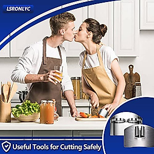 Finger Protector for Cutting Food,6 Pcs Finetaur Finger Guard for Cutting Vegetables,Stainless Steel Finger Shield for Cutting Slicing Chopping Kitchen Finger Guard for Cooking(Double & Single Finger)