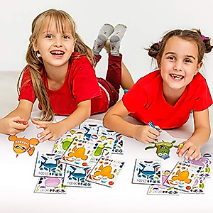 ArtCreativity Make Your Own Sea Life Sticker Assortment, Set of 24 Sheets, Unique Arts ‘n Crafts Activity Supplies Kit for Kids, Sticker Prize, Fun Birthday Party Favor, Goodie Bag Filler