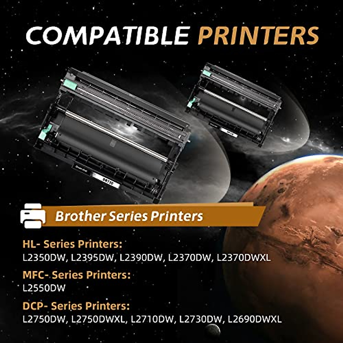 Skydo DR730 Drum Unit Replacement for Brother DR730 DR 730 DR-730 Works with HL-L2350DW MFC-L2710DW DCP-L2550DW MFC-L2750DW HL-L2390DW HL-L2395DW MFC-L2690DW HL-L2370DW HL-L2370DWXL Printer (2 Drums)