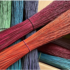 Broomcorn 16" 1/2 lb Bundles, Rainbow of Colors to Choose from, Broom Straw, Broom Grass hurl, Broom Corn, Kitchen Witch Crafts and Florals (Gray Seafoam)
