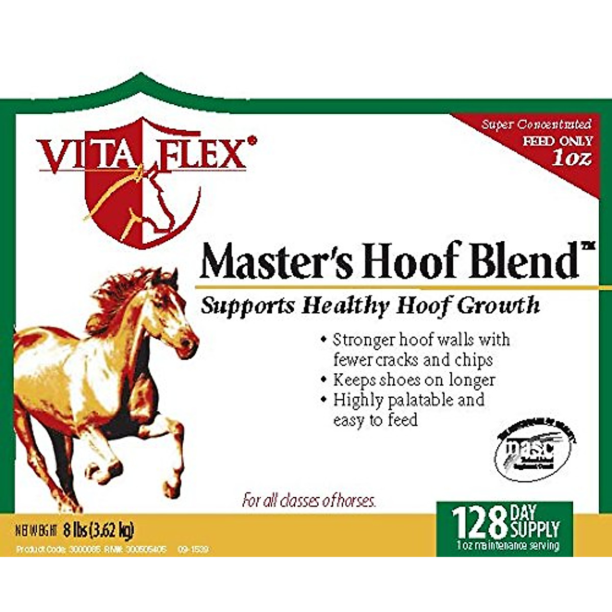 Vita Flex Master's Hoof Blend hoof health formula, 128 Day Supply, 8 lb