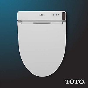TOTO SW2043R#01 C200 Electronic Bidet Toilet Cleansing Water, Heated Seat, Deodorizer, Warm Air Dryer, and PREMIST, Round, Cotton White