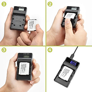 Bonacell EN-EL19 Battery(2 Pack) and Charger Compatible with Nikon Coolpix S32, S33, S100, S2800, S3100, S3200, S3300, S3500, S3600, S4100, S4200, S4300, S5200, S5300, S6500, S6600 S6800 S6900 S7000