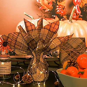 Buffalo Plaid Wrapping Tissue - 60 Sheets, 20 x 20inch, Brown, Fall, Thanksgiving, Rustic Art Paper, DIY Gift Bags, Party Favor, Autumn Decorations