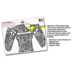 WraptorSkinz Skin Wrap compatible with Sony PS5 DualSense Controller Triangle Mosaic Gray (CONTROLLER NOT INCLUDED)