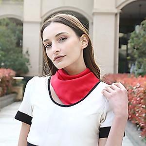 AOLIGE Hair Scarf Satin Head Neck Scarfs for Women (red), Medium