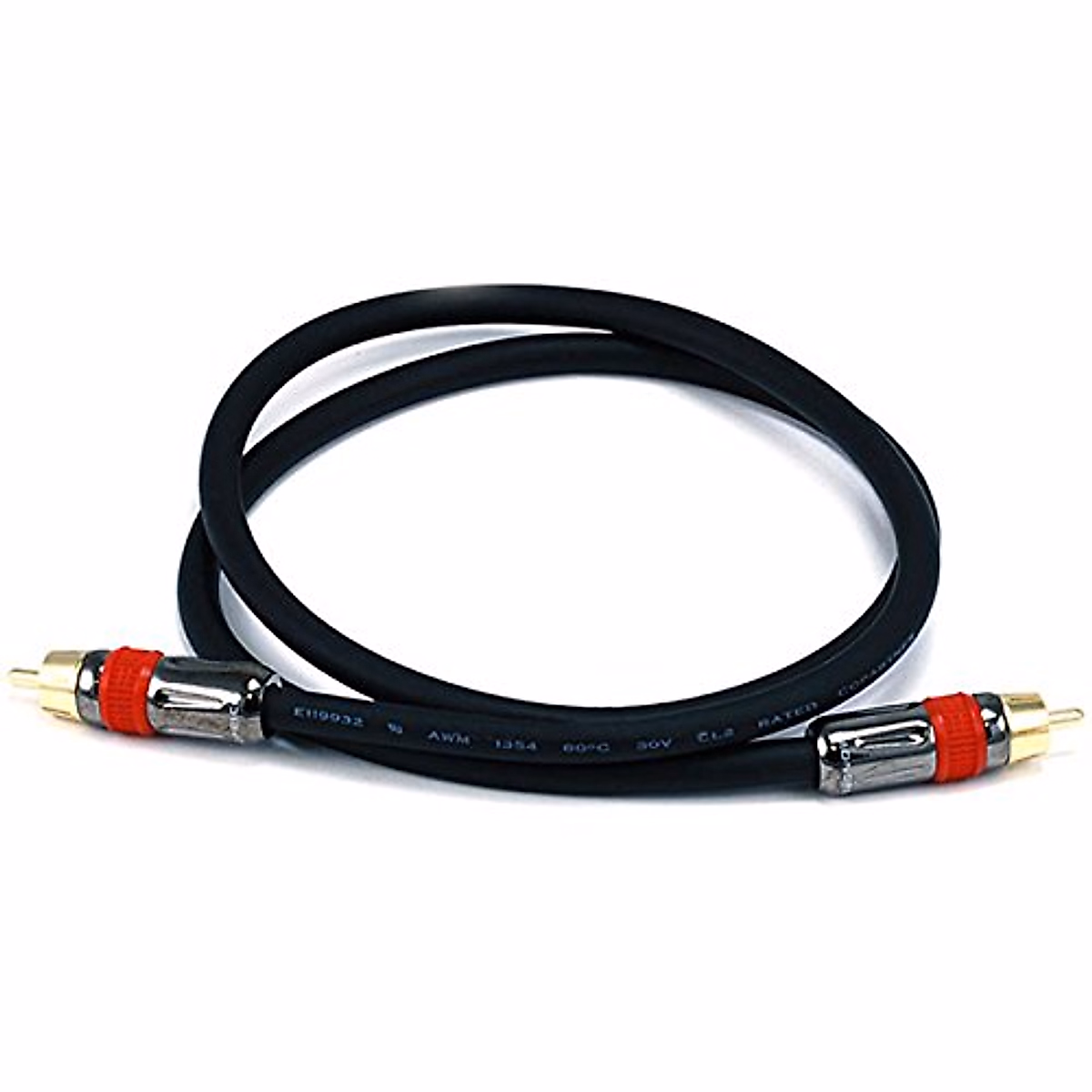 Monoprice 102681 3-Feet RG6 RCA CL2 Rated Digital Coaxial Audio Cable Black