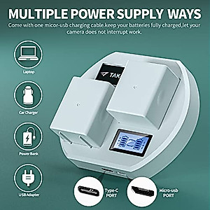 Taken Arlo Pro 4 Battery 3.85V 4800mAh Arlo Batteries Replacement Long Lasting Arlo Camera Batteries for Arlo Ultra 2 Arlo Pro 3 Pro 4, 2 Pack with Arlo Battery Charger Station