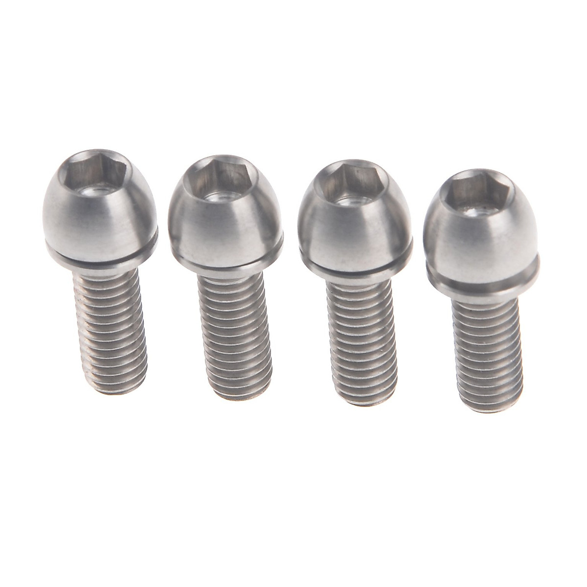 Wanyifa Titanium Gr5 M6x18mm Ball Allen Head Bolt with Washer for Bicycle Disc Brake Caliper Pack of 4