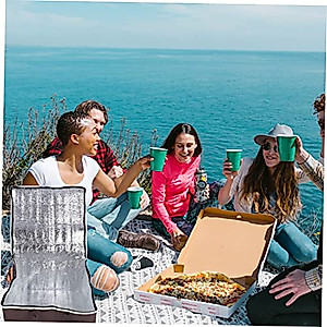 CIYODO 1pc Cake Packing Bag Pizza Lunch Bag Insulated Take-Out Insulated Bag Heated Lunchbox Food Insulation Bag Heated Takeaway Bag Thermal Reusable Lunch Bag Non-Woven Fabric Coffee