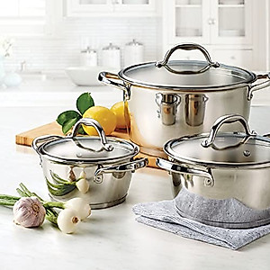 Tramontina 6 Pc Stainless Steel Stackable Cookware Set, 80154/547DS