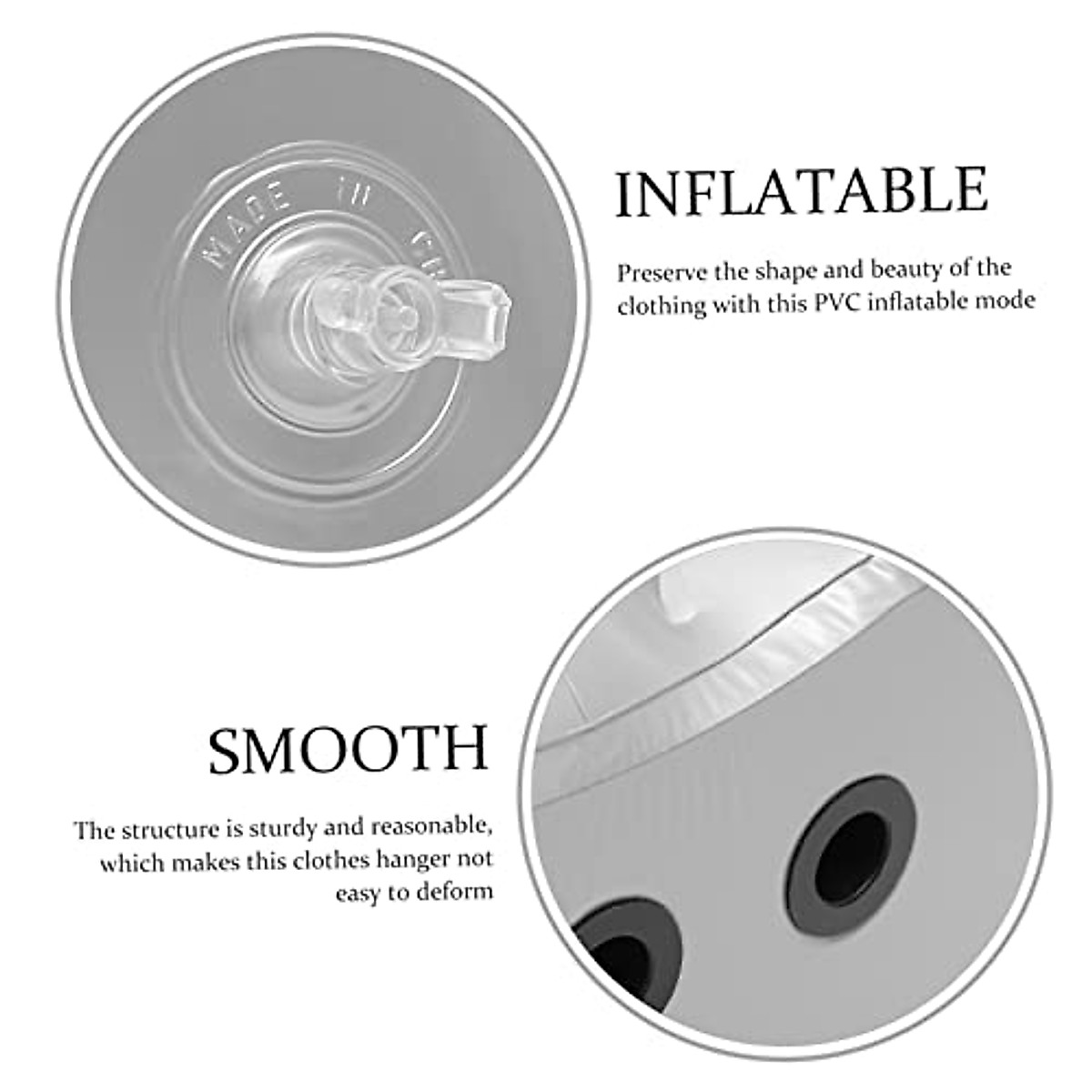 SOLUSTRE Clothing Display Model Half Body with Arms Torso Mannequin for Clothes Display Mannequin Body Molds Shirts Display Prop Inflatable Costume Mannequin for Store Window PVC Bust Belt