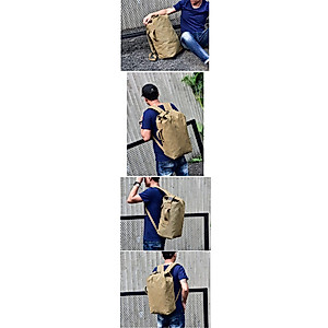 Elonglin Large Travel Backpack Waterproof Outdoor Sport Hiking Trekking Camping Military Backpack Khaki L