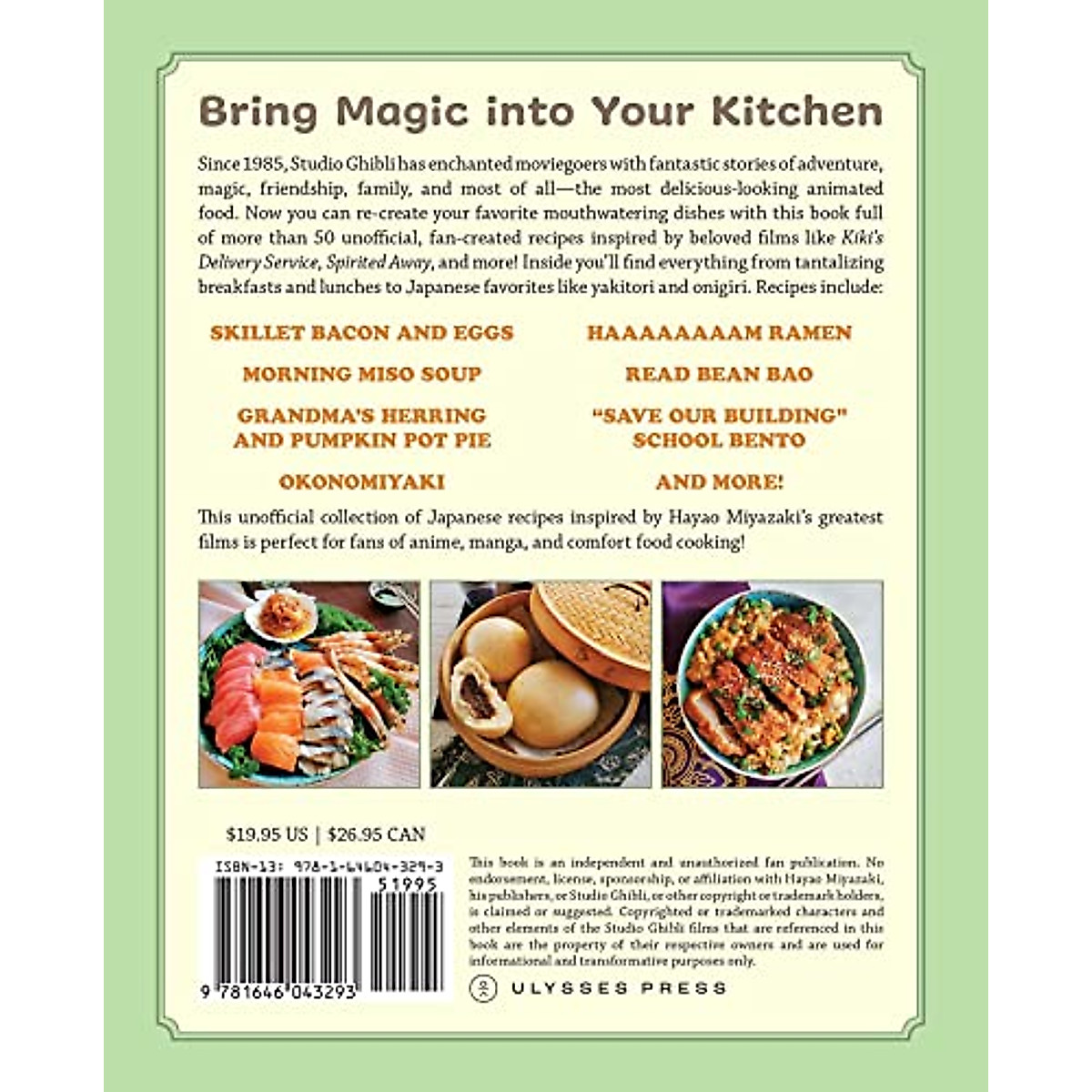 The Unofficial Studio Ghibli Cookbook: 50+ Delicious Recipes Inspired by Your Favorite Japanese Animated Films (Gifts for Movie & TV Lovers)