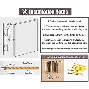 NURII Cafe Swing Doors,Western Solid Wood Doors for Interior Doorway, Kitchen Laundry Room Cafe Doorgate, Half West Door Home Decoration (Color : White, Size : W95xH90cm(37x35in))