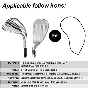 Golf Iron Covers,Golf Iron Head Covers with Colorful Number Neoprene Golf Iron Covers Set,Golf Club Head Covers for Iron Set Fit All Brands Golf Iron Headcovers 4/10pcs