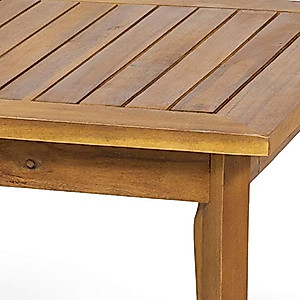 Christopher Knight Home Beatrice Outdoor 4 Seater Acacia Wood Chat Set, Teak and Beige