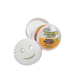 Scrub Daddy Power Paste Bundle - Clay Based Cleaning & Polishing Scrub - Non Toxic Cleaning Paste for Grease, Limescale & More - Includes 1 Scrub Mommy Sponge (2 Pieces)