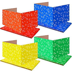 12 Pack Study Carrel Reduces Distractions Privacy Boards Desk Divider Desk Privacy Panel Privacy Folders for Students Classroom Set for School Table Office Supplies, 4 Colors, 54 x 12 Inches