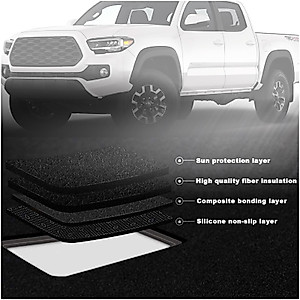 KEEGTBOX Dash Mat Cover Custom Interior Center Console Compatible with Toyota Tacoma 2016 2017 2018 2019 2020 2021 2022 Dashboard mat Cover Accessories (Red Rim)