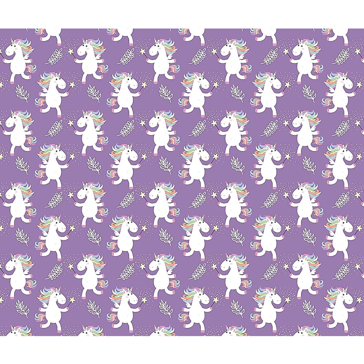 Stesha Party Unicorn Wrapping Paper Girl Birthday Present Gift Wrap, 30 x 20 Inch (3 Sheets)