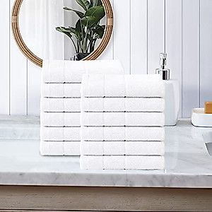 Tommy Bahama- Washcloths, Absorbent & Fade Resistant Cotton Towel Set, Fashionable Bathroom Decor (Island Retreat White, 12 Piece)
