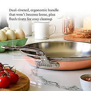 Hestan - CopperBond Collection - 100% Pure Copper Frying Pan, Induction Cooktop Compatible, 12.5-Inch